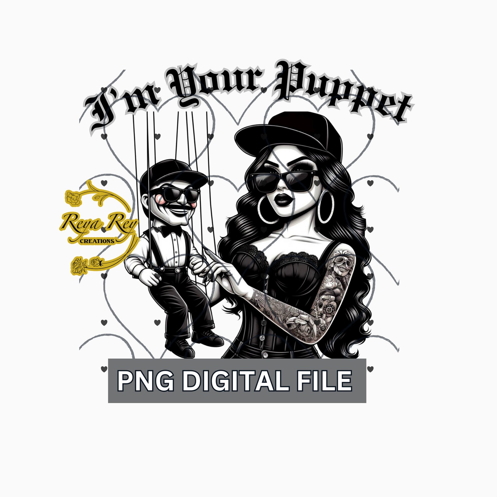 I'm Your Puppet, Chicano Cholo Couple, Old School, Black and White Png ...