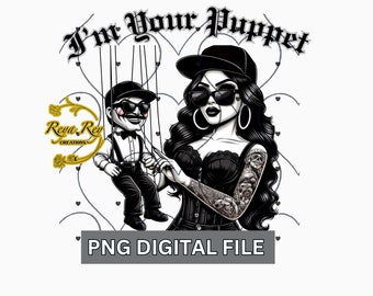 I'm Your Puppet, Chicano Cholo Couple, Old School, Backdrop, PNG Only ...