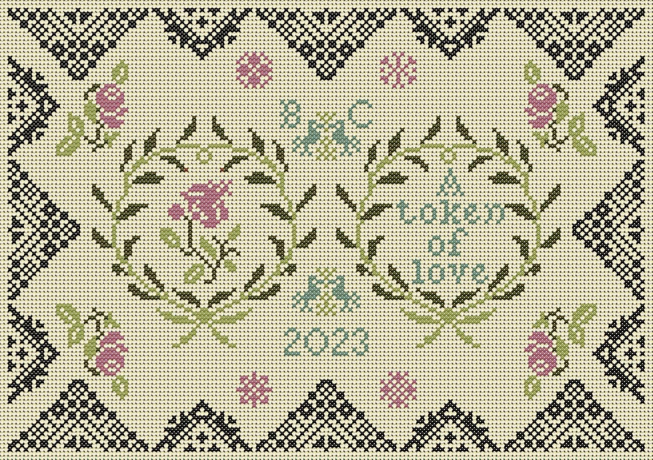Quaker Cross Stitch Sampler PDF Chart Using Original Quaker Motifs - Etsy