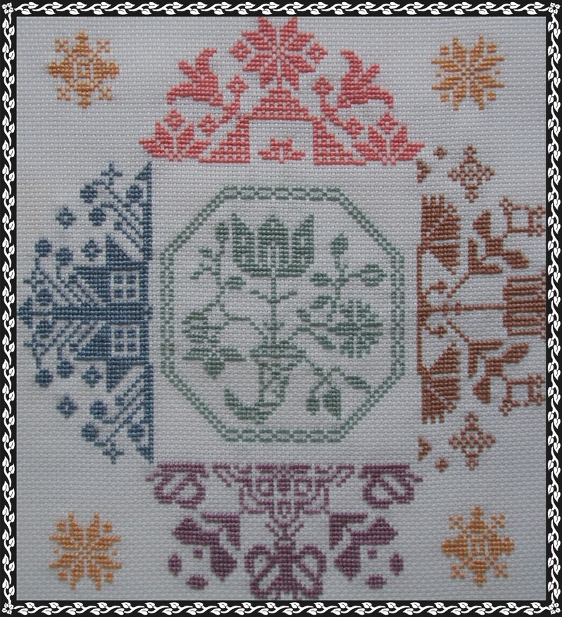 Quaker Samplers in Cross Stitch PDF Book Uses the Beautiful Medallion Motifs and Patterns to ...