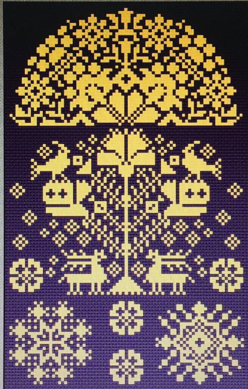Quaker Cross Stitch Sampler Chart/pattern Using Original Quaker Motifs ...