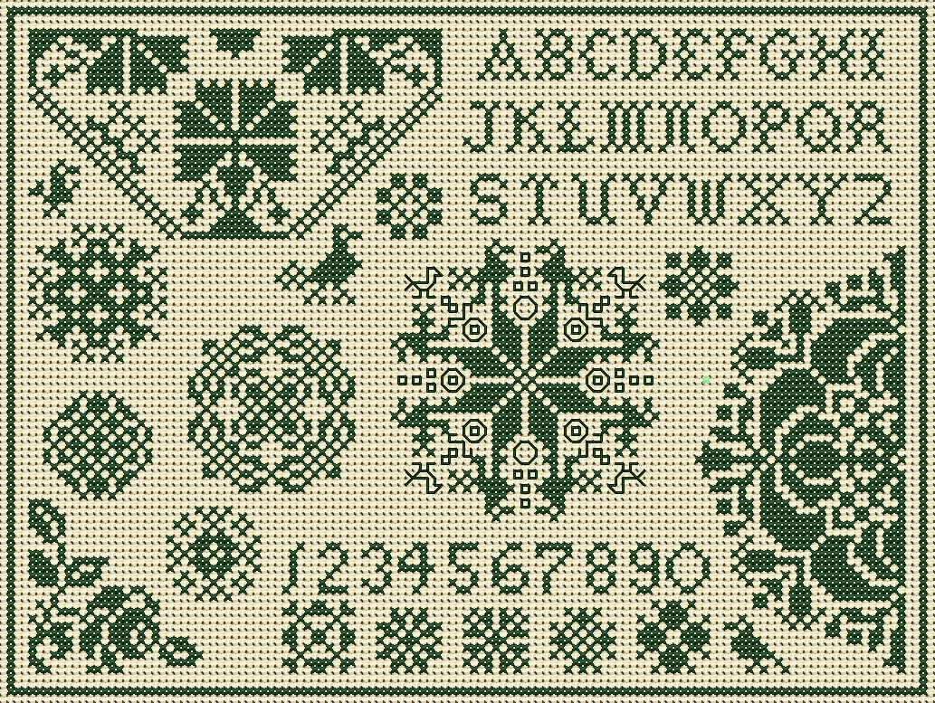 Quaker Cross Stitch Sampler Chart/pattern PDF Using Original Quaker ...