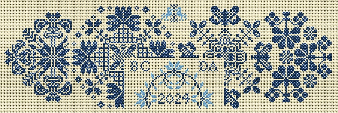 Quaker Cross Stitch Sampler PDF Chart/pattern Using Original Quaker ...