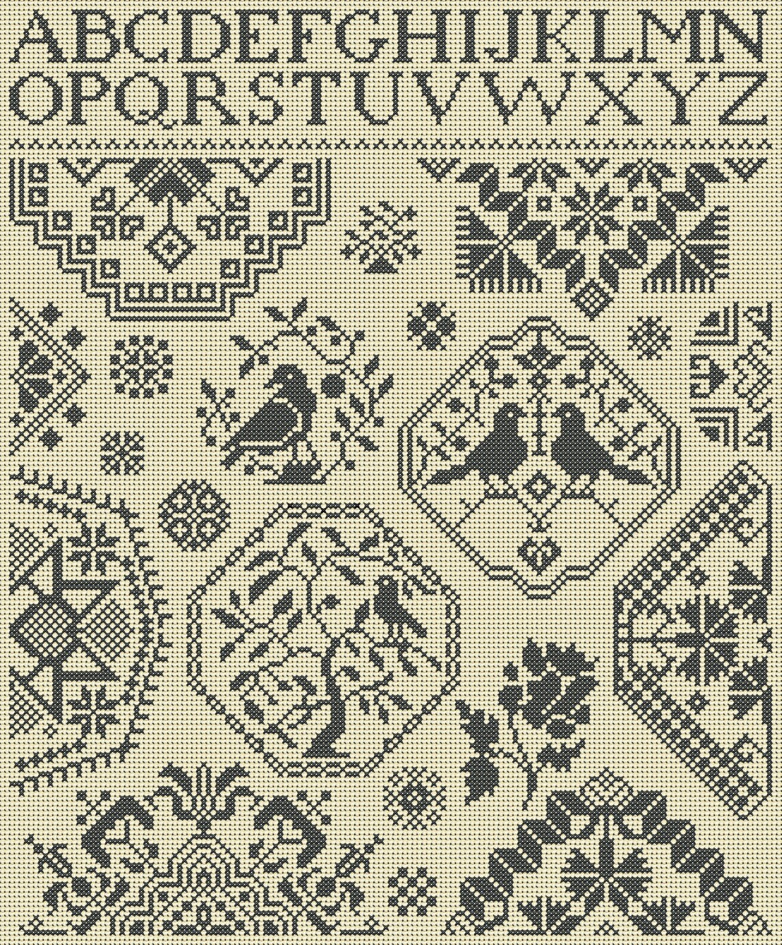 NEW BOOK Quaker Samplers in Cross Stitch PDF Book Uses the Beautiful Medallion Motifs and ...