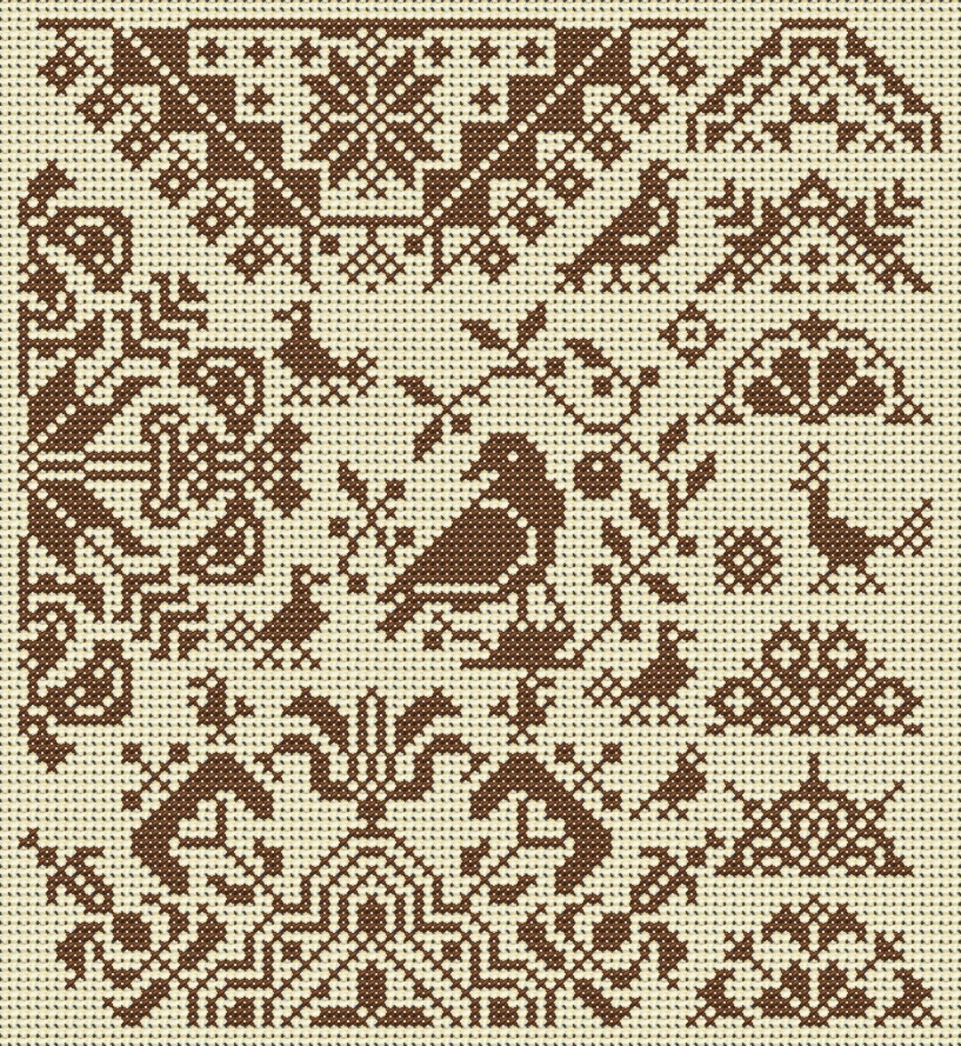 Quaker Cross Stitch Sampler PDF Chart/pattern Using Original Quaker ...