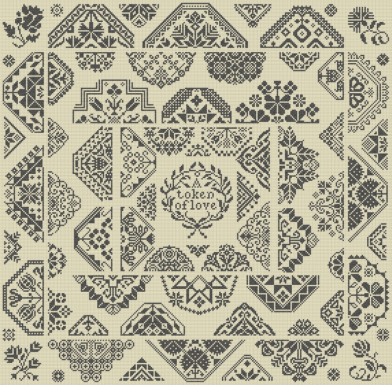 Quaker Sampler Chart Using Original Quaker Motifs - Etsy