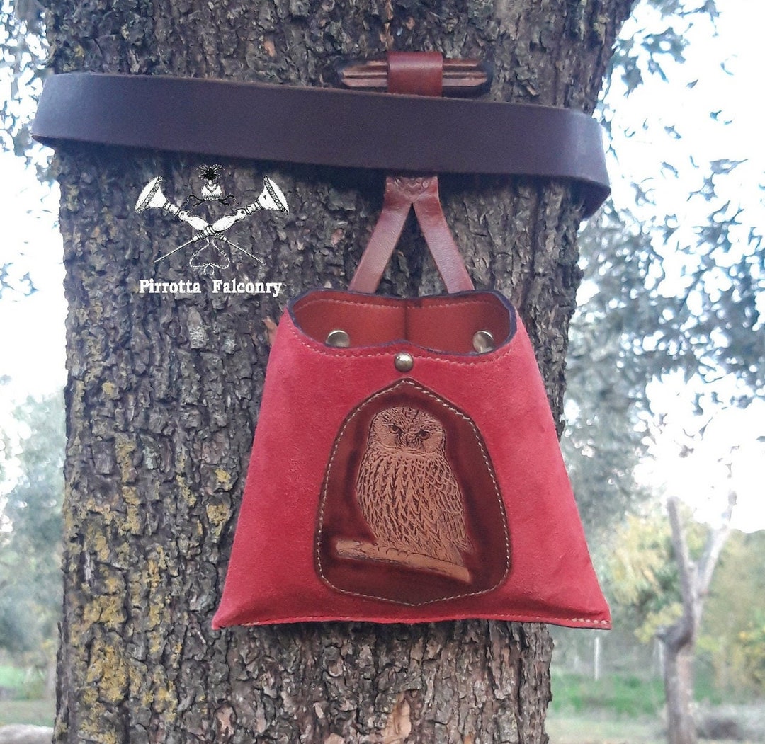 Falconry Pouch, Owl, Pouch, Owl Pouch, Excellent Italian Leather ...