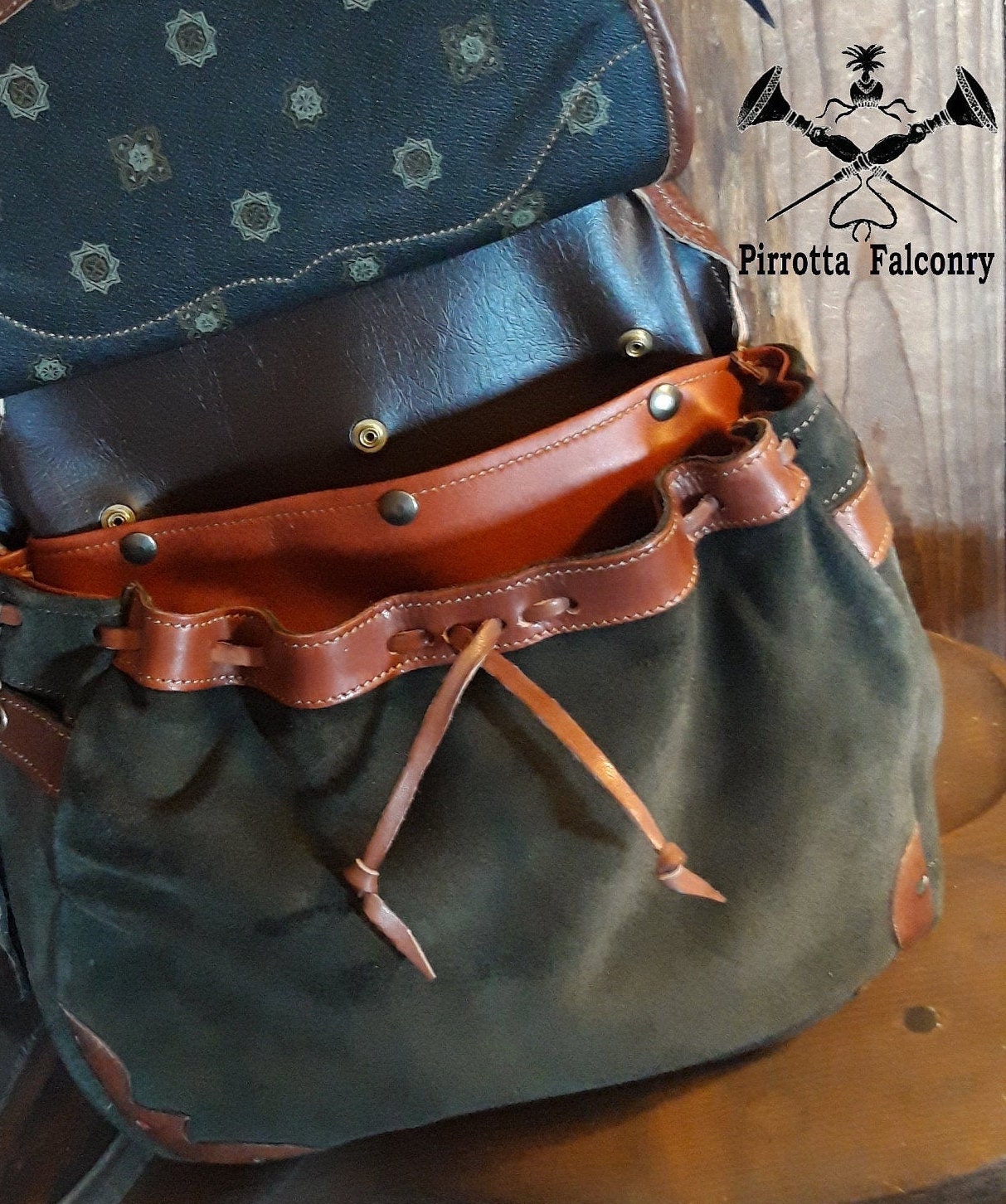 Falconry bag - Leather bag - Hunting bag - Personalized Bag - Genuine ...