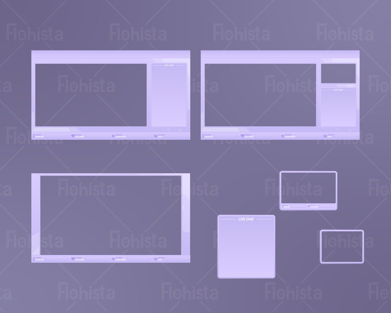 Twitch Overlay Riga Overlays Packtwitch Stream Pink OBS - Etsy