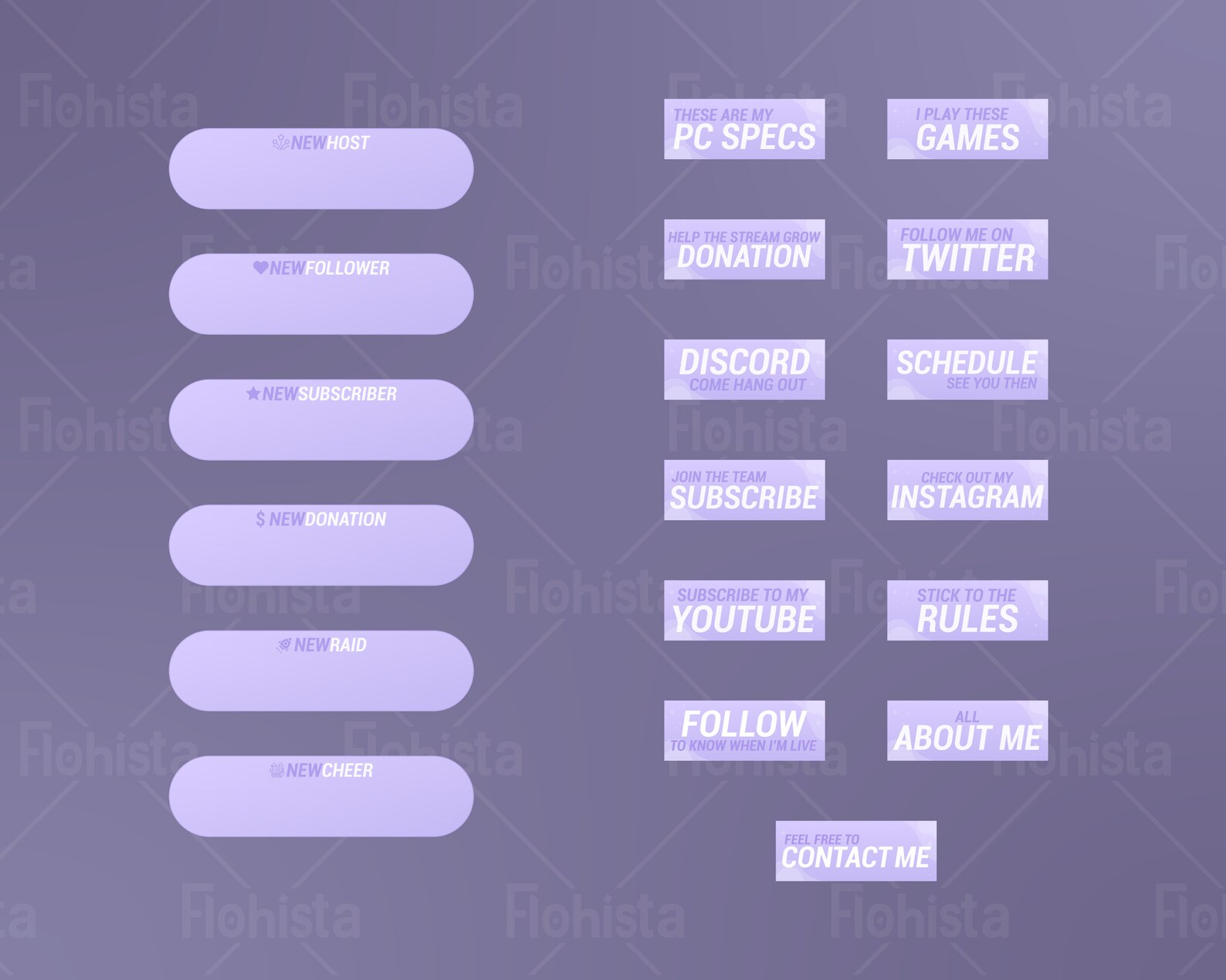 Twitch Overlay Riga Overlays Packtwitch Stream Pink OBS - Etsy