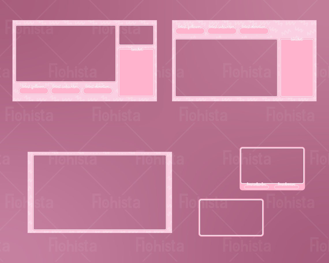 Twitch Overlay Oslo Overlays Packtwitch Stream Pink OBS Streamlabs ...