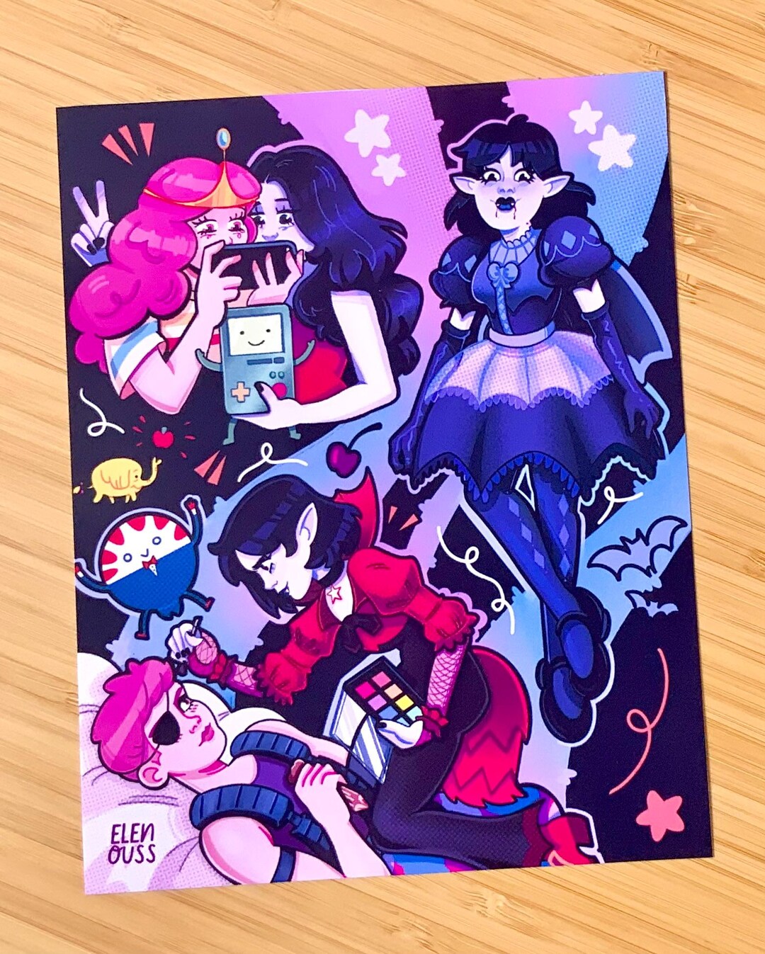 Artprint BUBBLINE A5/ Marceline and Princess Bubblegum/ Adventure Time ...