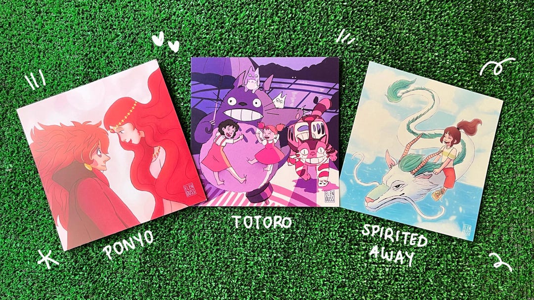 LAST CHANCE SALE Studio Ghibli Square Prints /ponyo on the Cliff by the ...