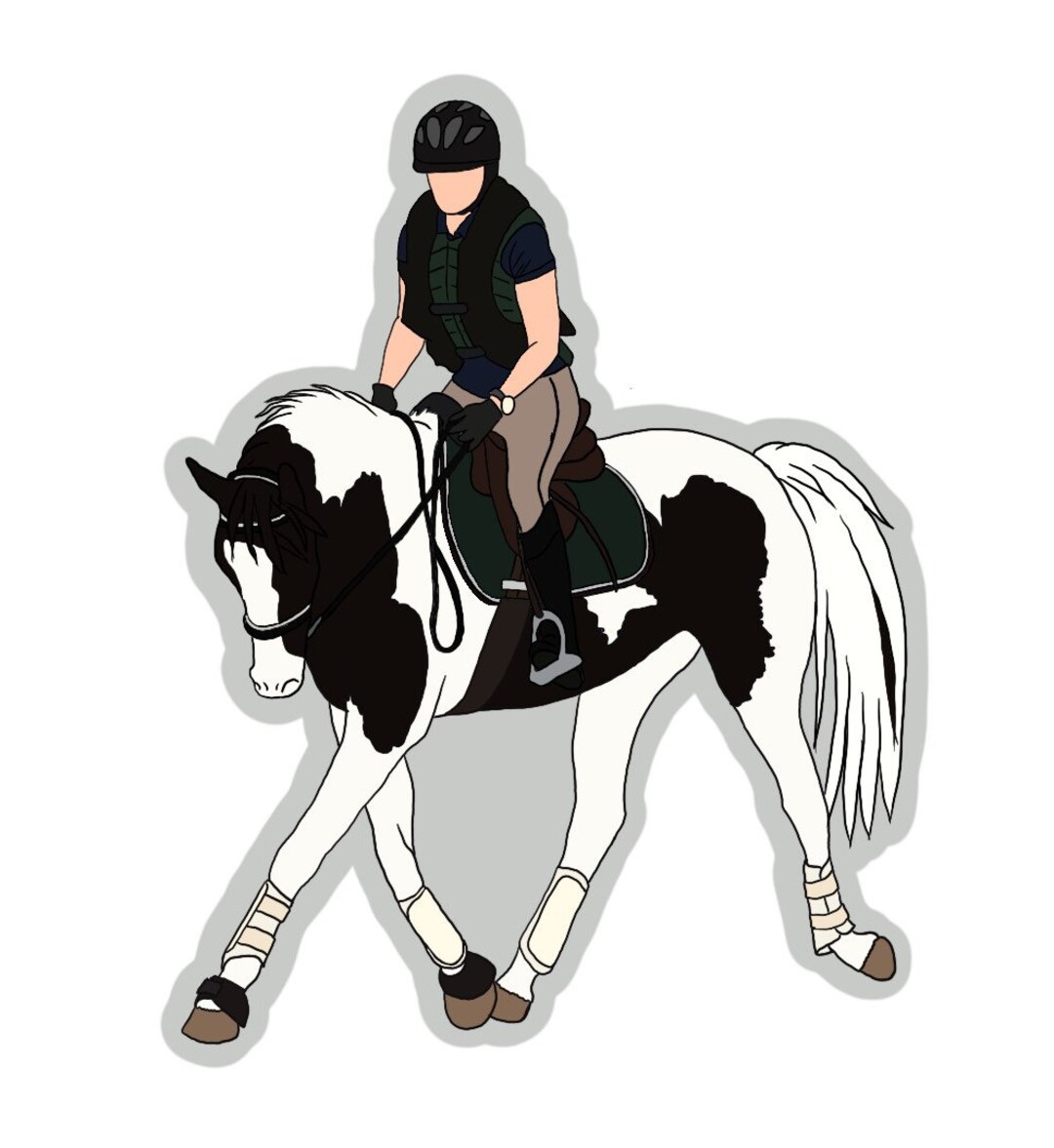 Pinto Cross Standing Country Sticker - Etsy