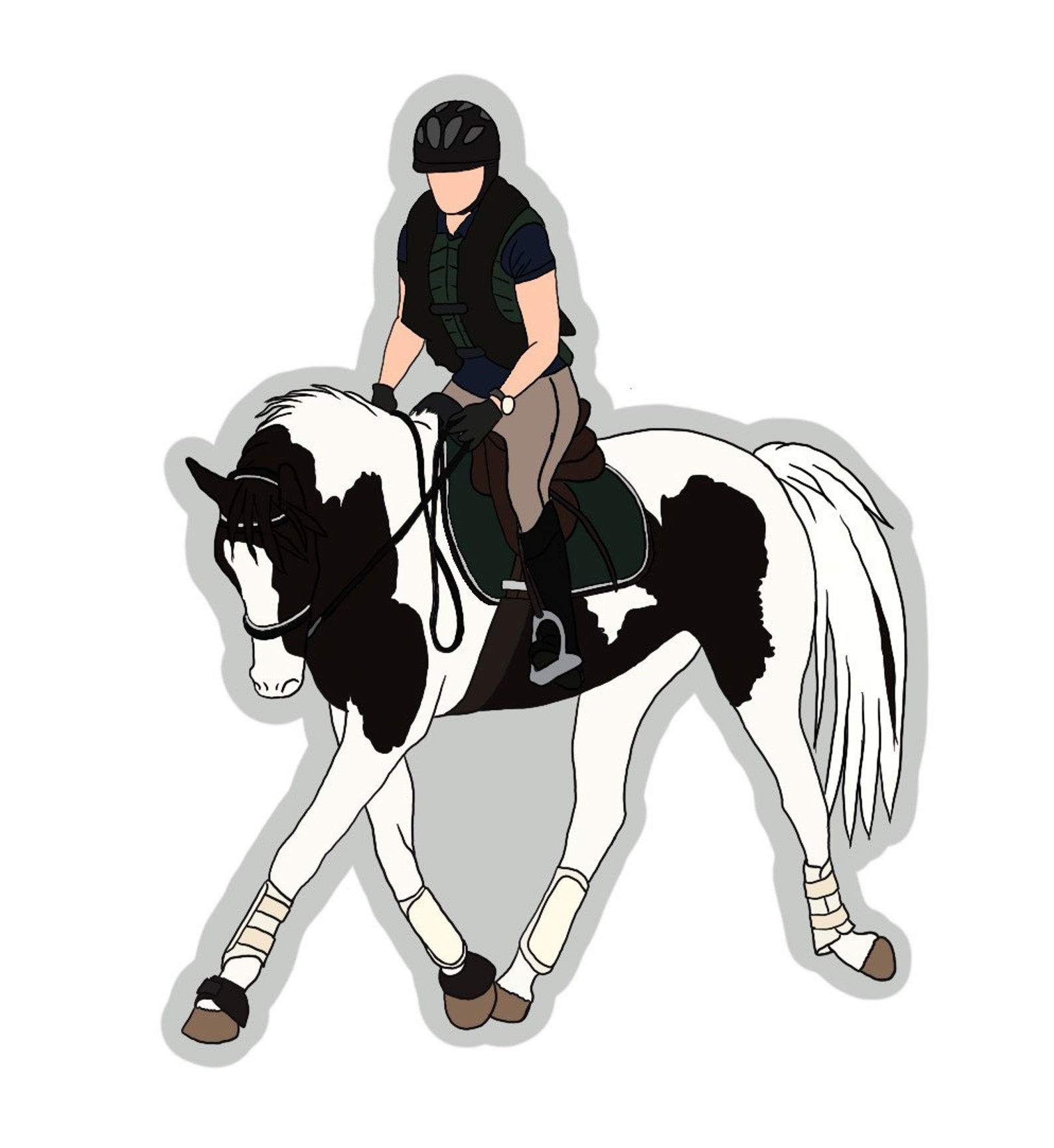 Pinto Cross Standing Country Sticker - Etsy