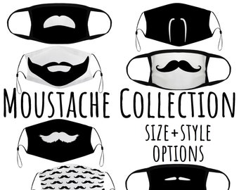 Mustache Face Mask | Etsy