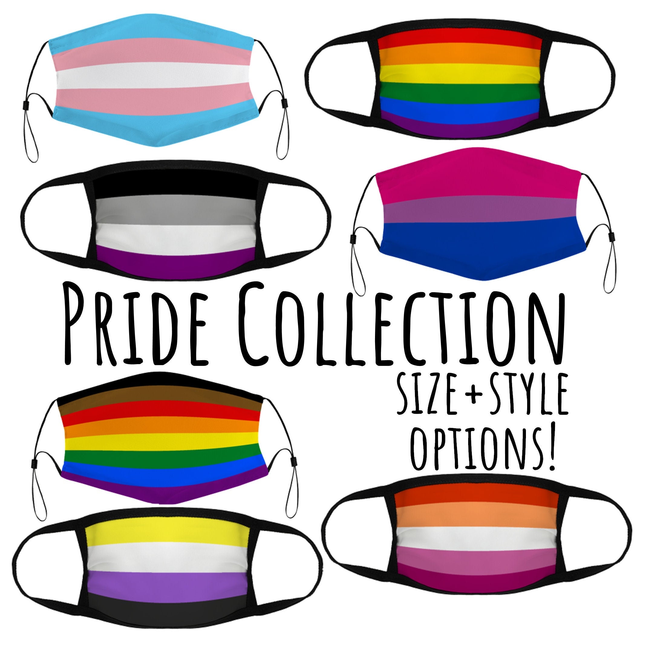 LGBTQ Pride Collection Face Mask - Etsy