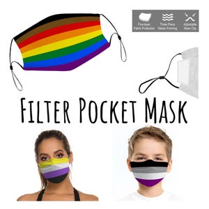 LGBTQ+ Pride Collection Face Mask - Etsy UK