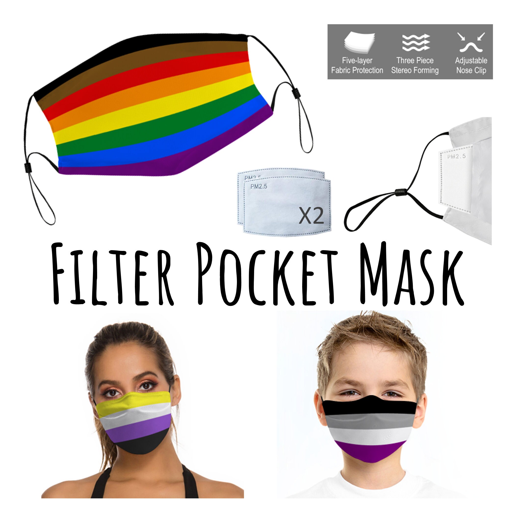 LGBTQ Pride Collection Face Mask - Etsy