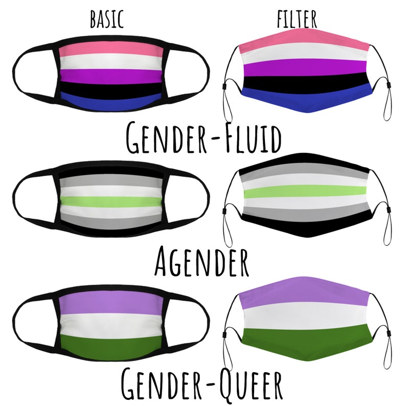 Lgbtq Pride Collection Face Mask Etsy