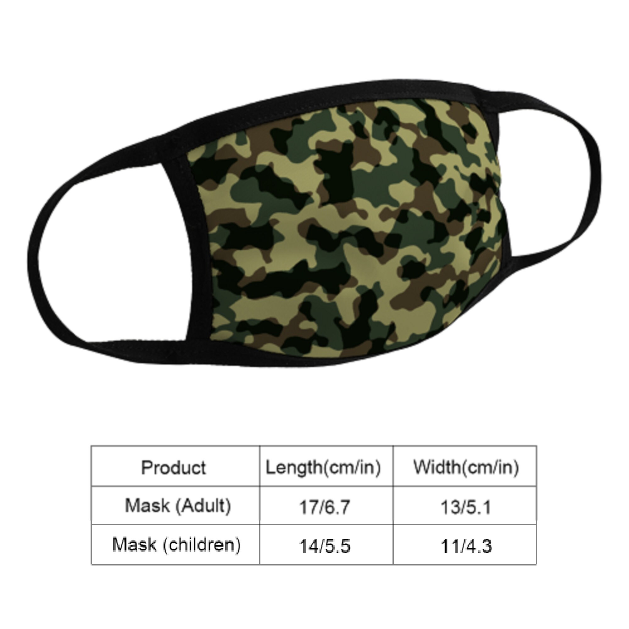 Camo / Camouflage Face Mask Covering Collection 15% SALE - Etsy UK