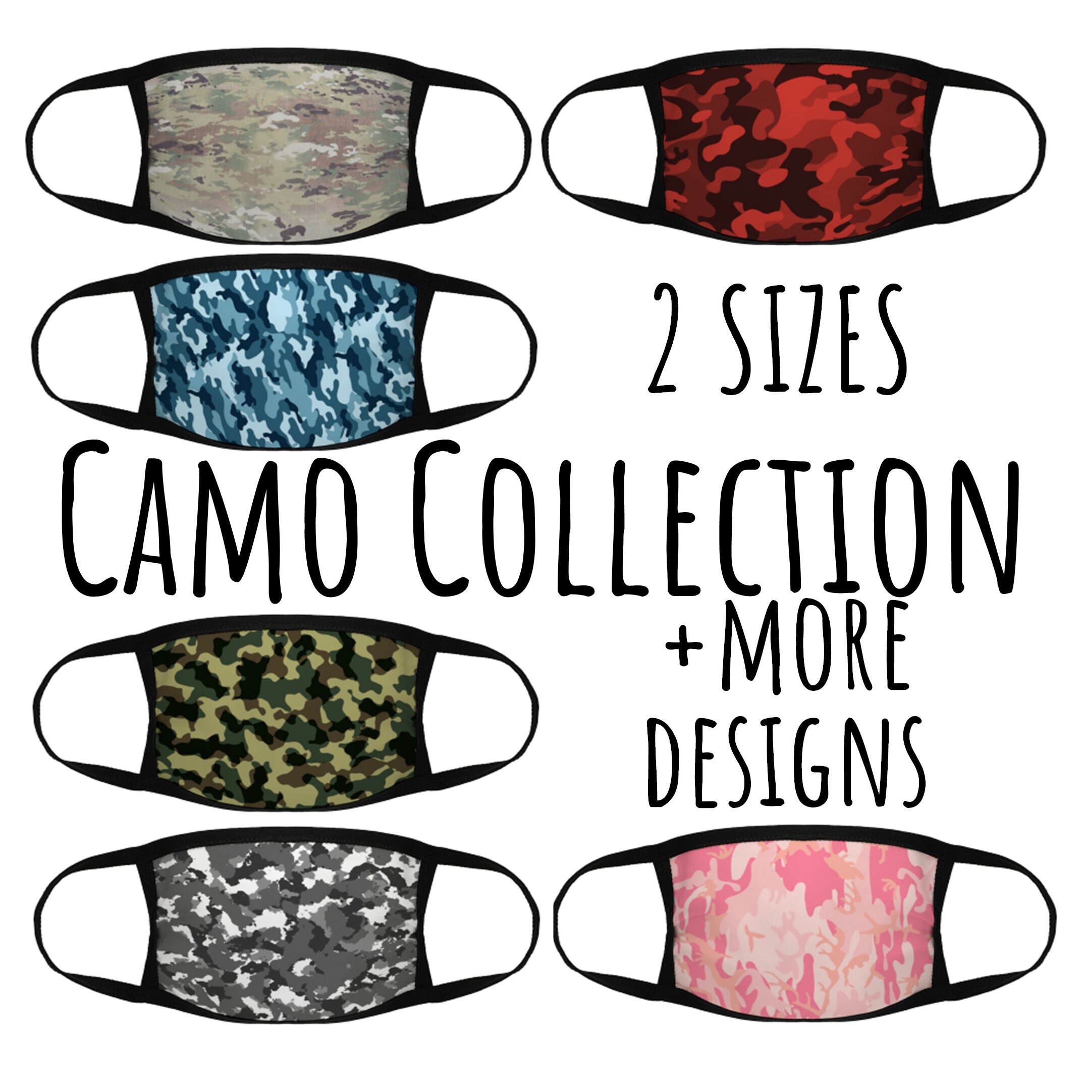 Camo / Camouflage Face Mask Covering Collection 15% SALE - Etsy UK