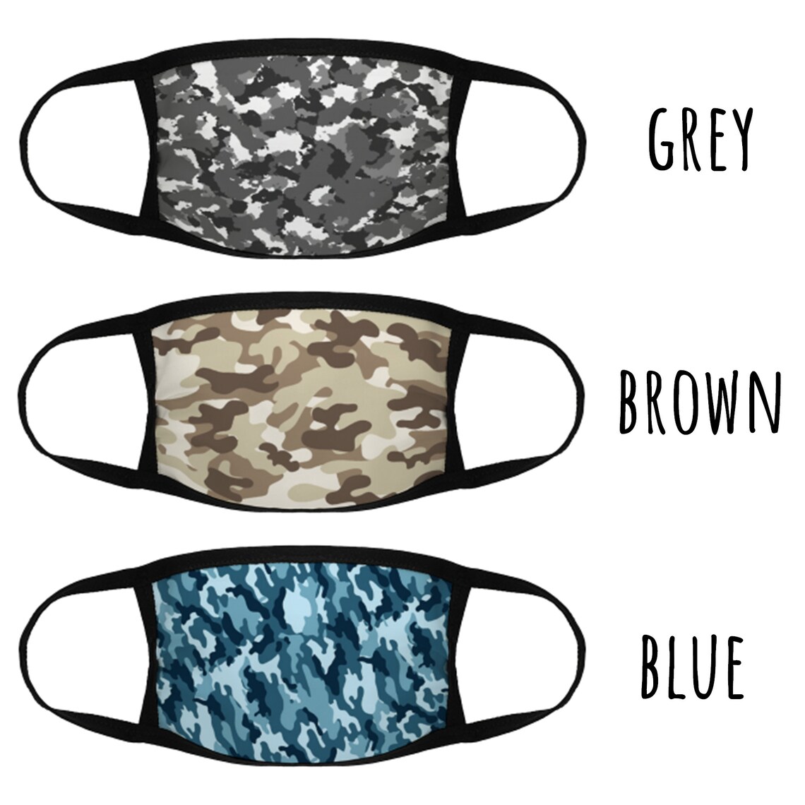 Camo / Camouflage Face Mask Covering Collection 15% SALE - Etsy UK