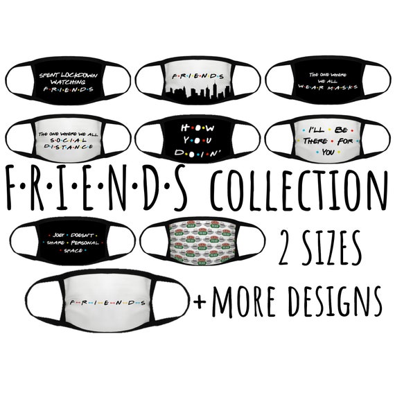 Friends TV Show Face Mask Covering Collection | Etsy