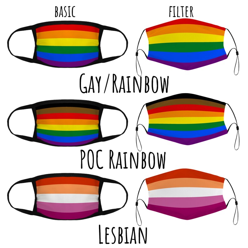 LGBTQ Pride Collection Face Mask - Etsy