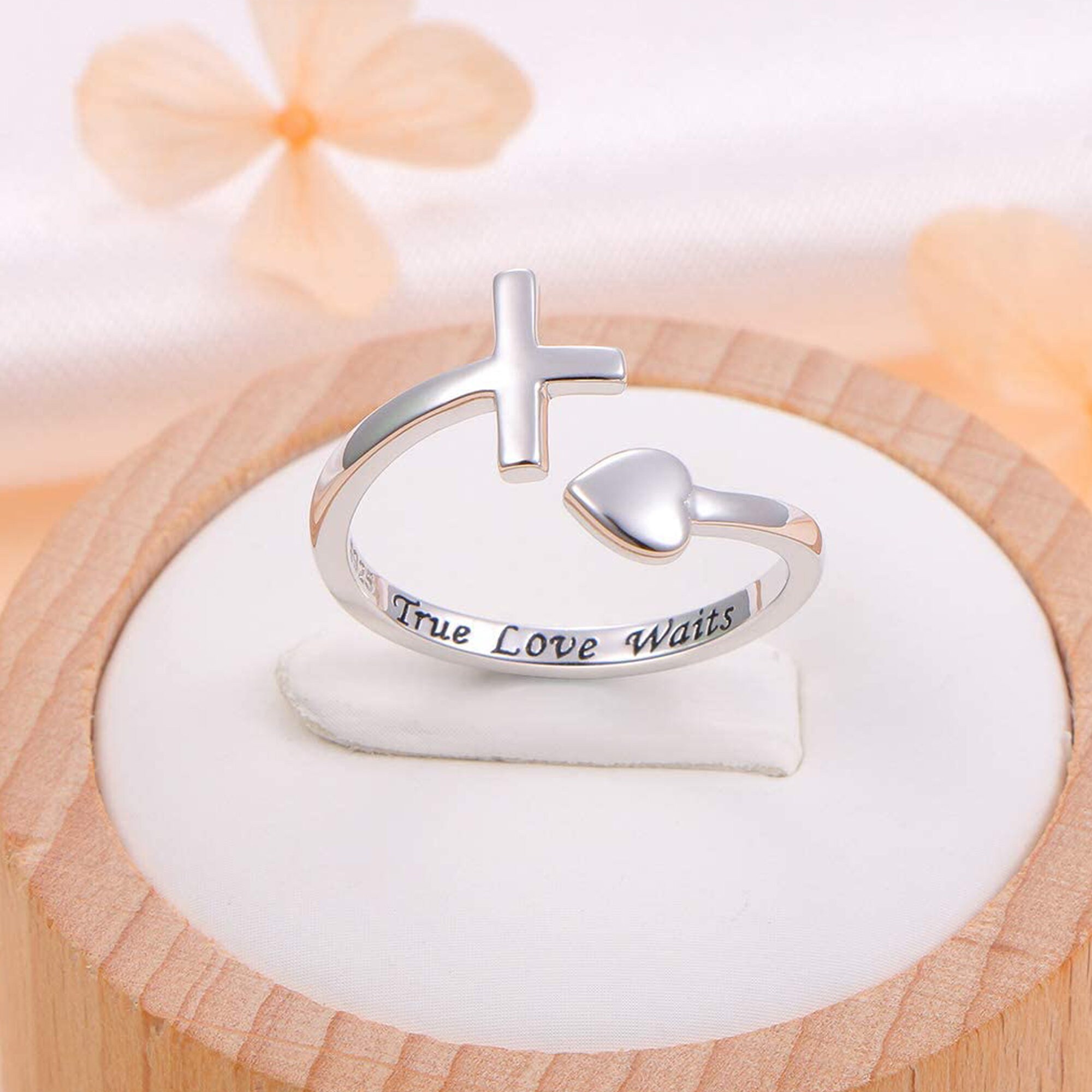 Purity Ring True Love for Teen Girls Women Heart Cross | Etsy