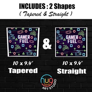 Gamer Fuel 30 Oz Skinny Tumbler Wrap Sublimation, Game Mode Tumbler ...