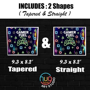 Gamer Fuel 20 Oz Skinny Tumbler Wrap Sublimation, Game Mode Tumbler ...