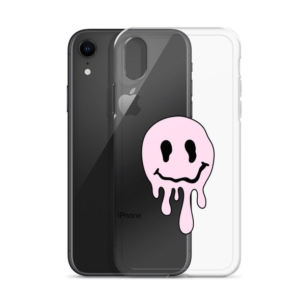 Dripping Smiley Face Phone Case - Etsy