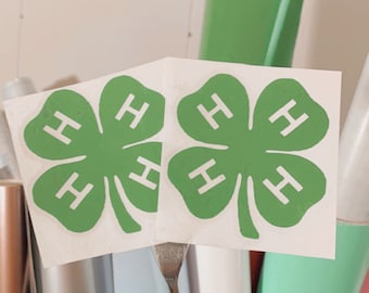 4 H Clover Decal - Etsy
