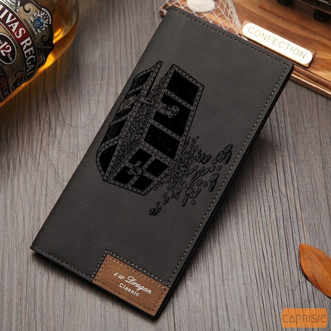 Gold Chest Wallet for Men & Women Money Treasure Wallet | Etsy