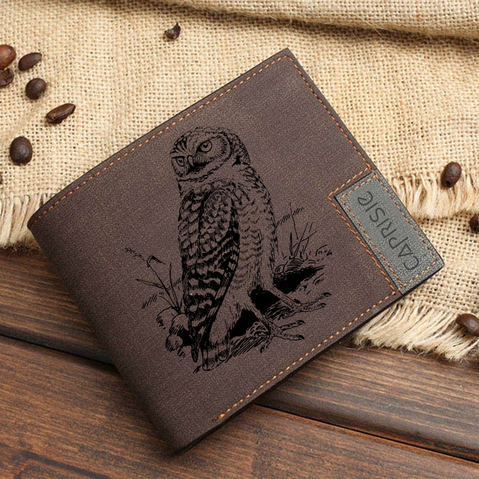 Forest Owl Design Wallet for Men & Women Wild Owl Wallet - Etsy