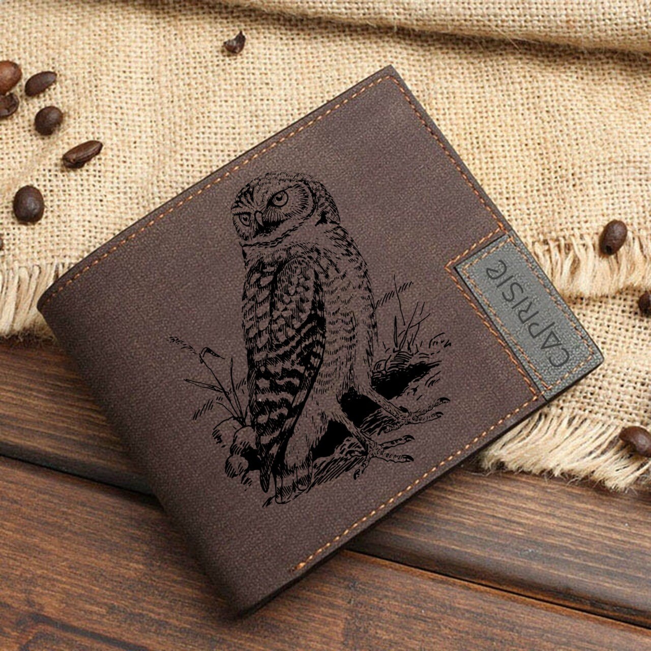 Forest Owl Design Wallet for Men & Women Wild Owl Wallet | Etsy