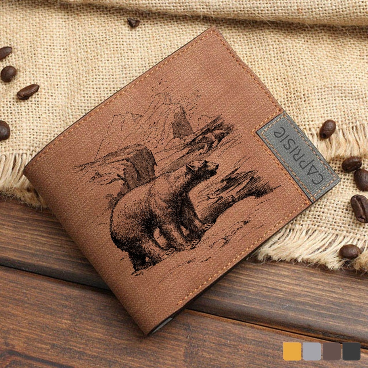 Polar Bears Design Wallet for Men & Women Wild Animals Wallet Bear ...