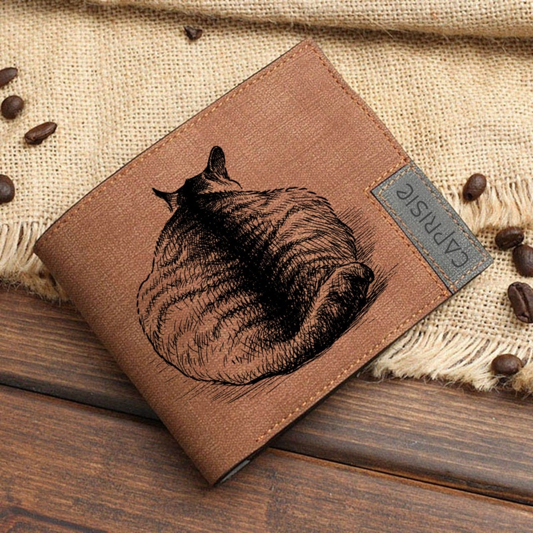 Domestic Cat Design Wallet for Men & Women Cat Lover's - Etsy
