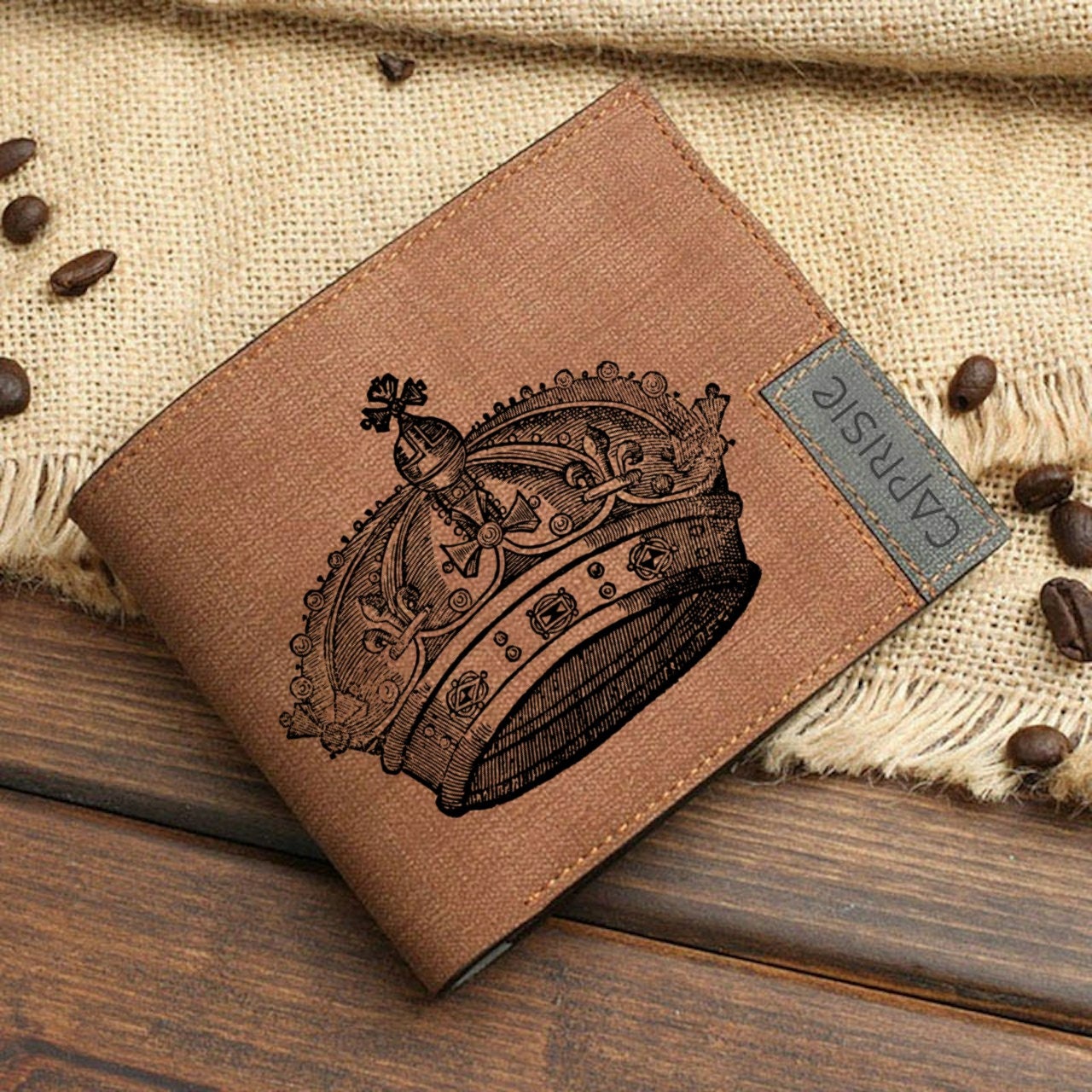 King Crown Design Wallet for Men & Women King Crown Gift Wallet Royal ...