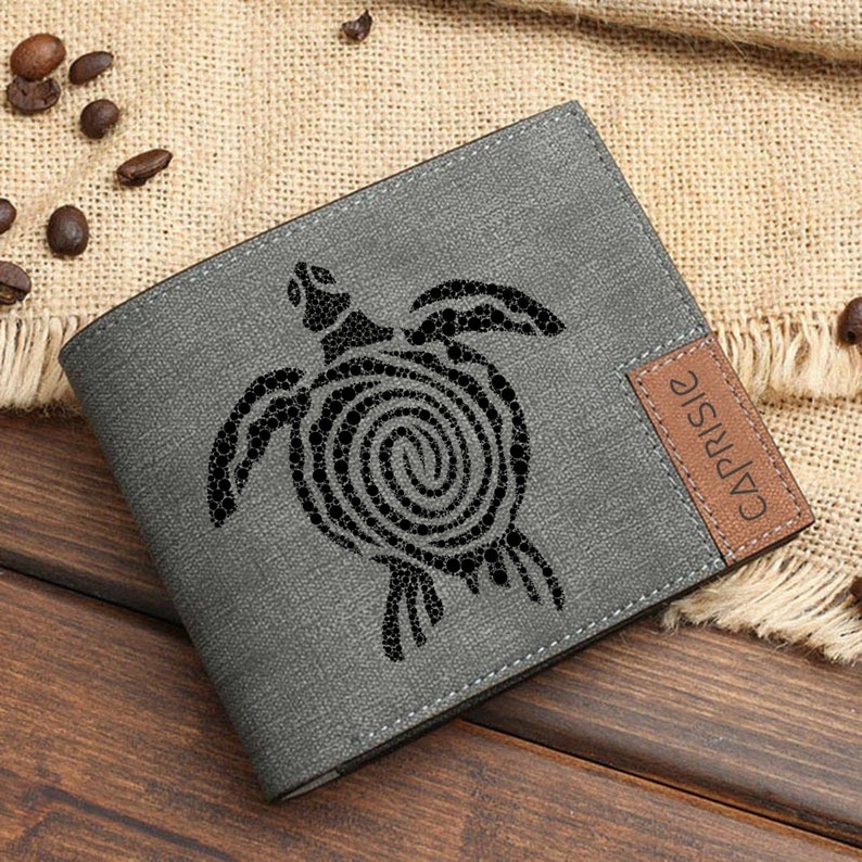 Cute Sea Turtle Design Wallet for Men & Women Love Turtles Wallet Skip ...