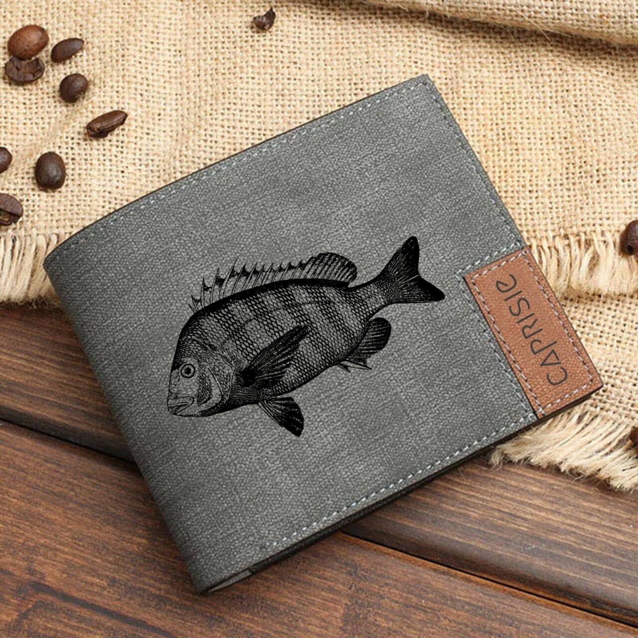 Ocean Fish Lovers Design Wallet for Men & Women Fishing - Etsy Israel