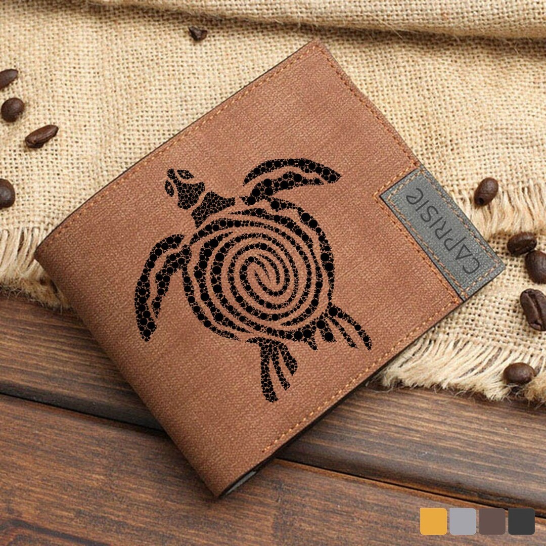 Cute Sea Turtle Design Wallet for Men & Women Love Turtles Wallet Skip ...