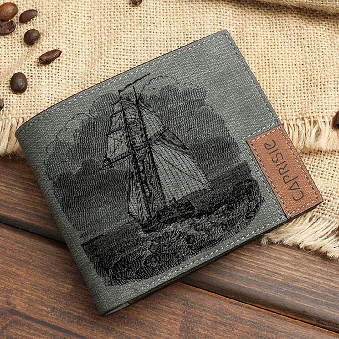 Marine Nautical Vintage Design Wallet for Men & Women | Ship Boat ...