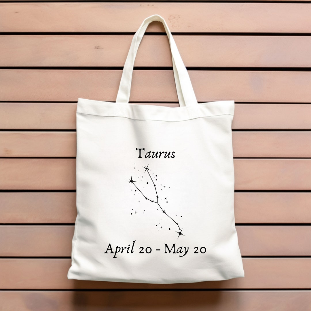 Taurus Zodiac Sign Tote Bag Astrology Gifts Celestial Tote Bag Taurus ...