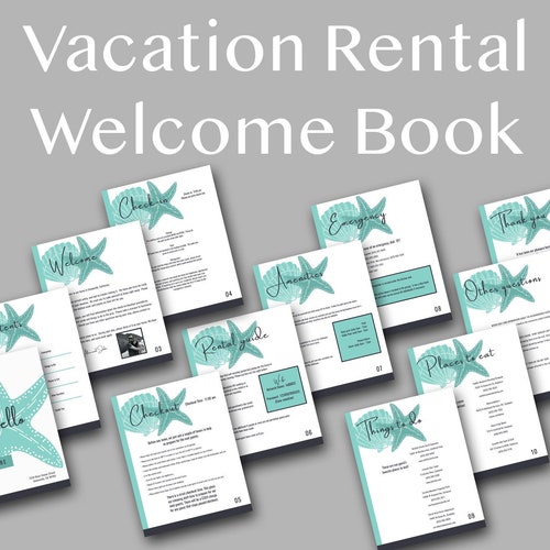 Vacation Rental Welcome Card Template Edit Online With - Etsy