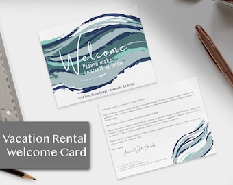 Vacation Rental Welcome Card Template - Edit Online With Canva, Airbnb ...