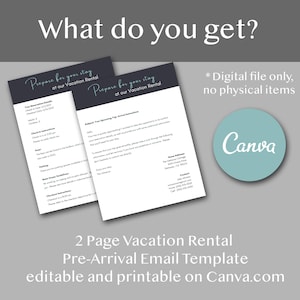Vacation Rental Pre-arrival Email Template - Edit Online With Canva ...