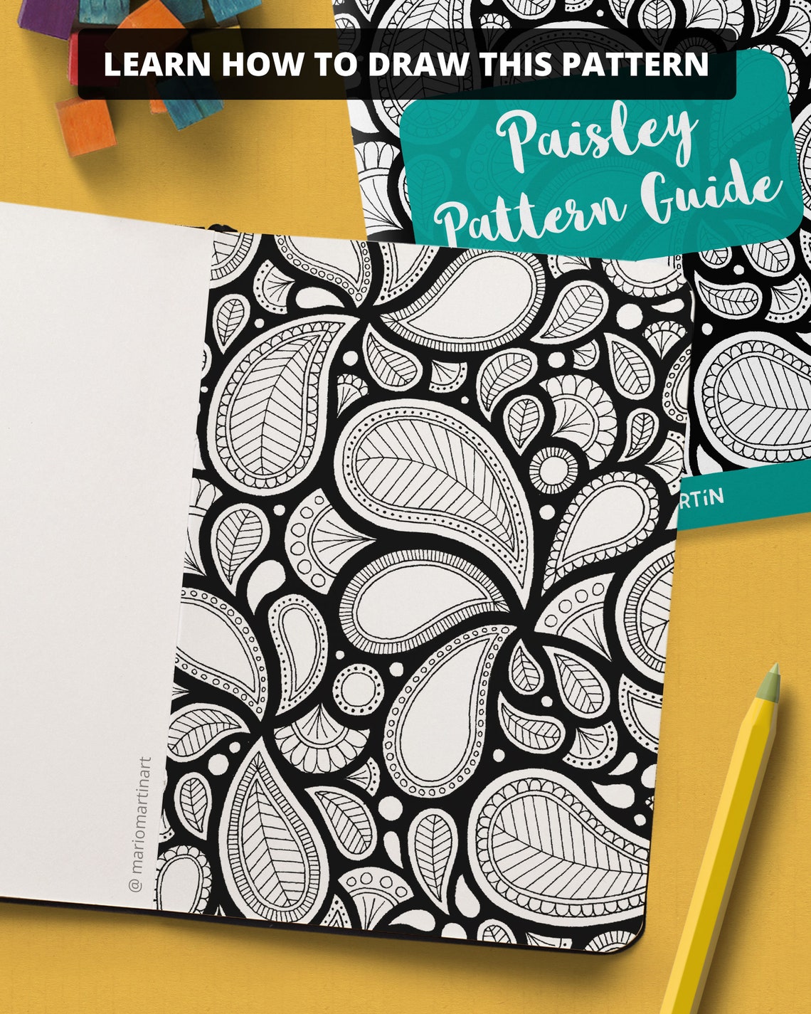 PAISLEY Pattern Drawing Guide | How to Draw Geometric Patterns | Step ...