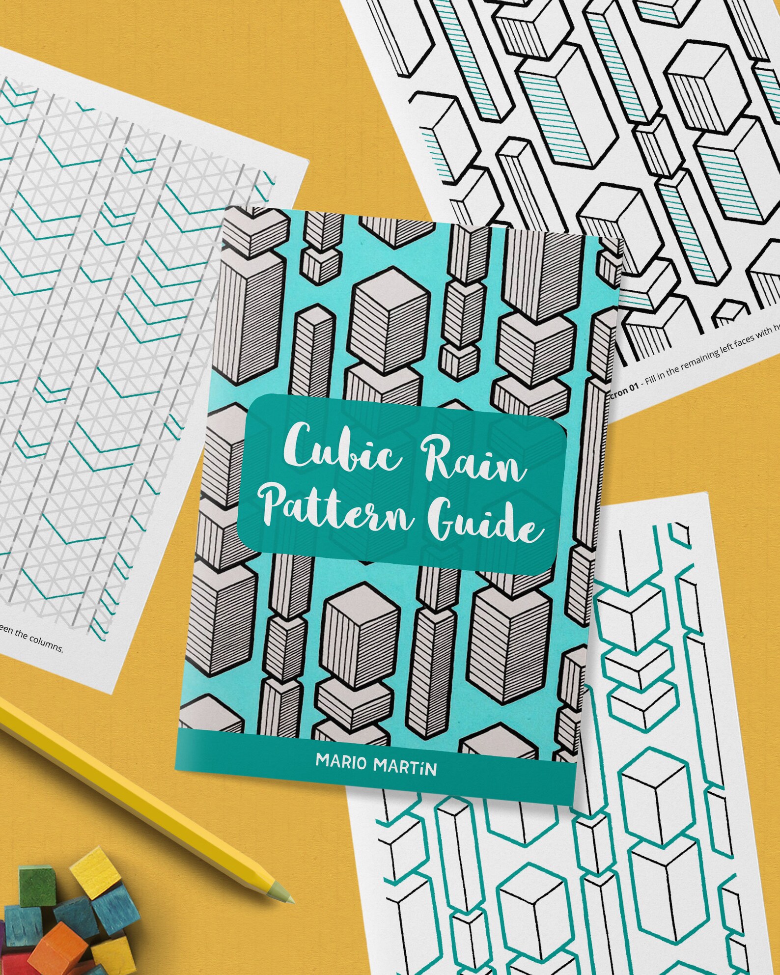 CUBIC Pattern Drawing Guide | How to Draw 3D Geometric Patterns | Step ...